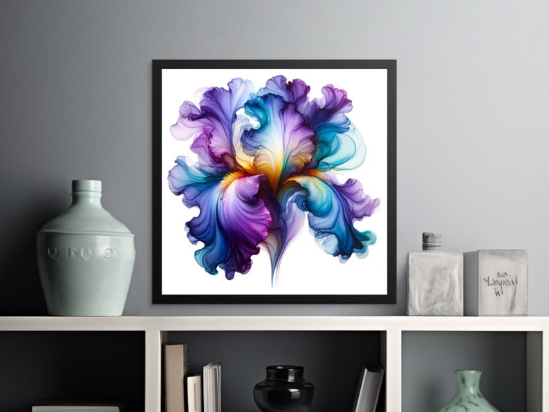Colorful Abstract Floral Art Print, Vibrant Wall Decor, Modern Home ...