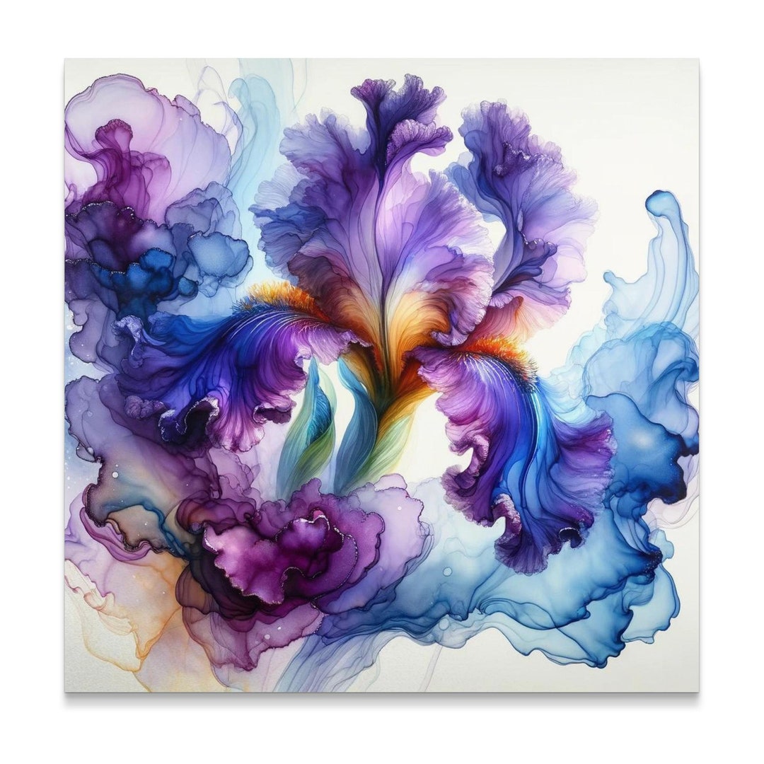 Vibrant Floral Wall Art, Watercolor Flower Print, Colorful Botanical ...