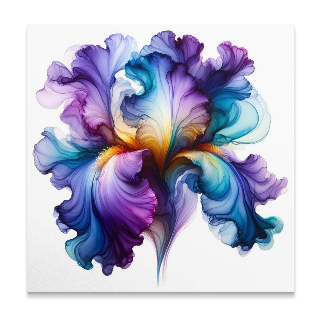 Colorful Abstract Floral Art Print, Vibrant Wall Decor, Modern Home ...