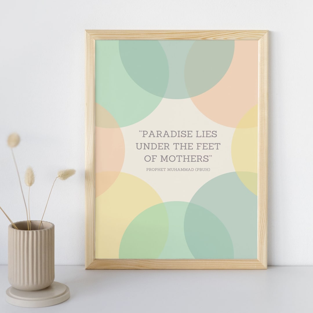 Mother's Day Digital Poster Gift, Greeting Card for Muslim Mother ...