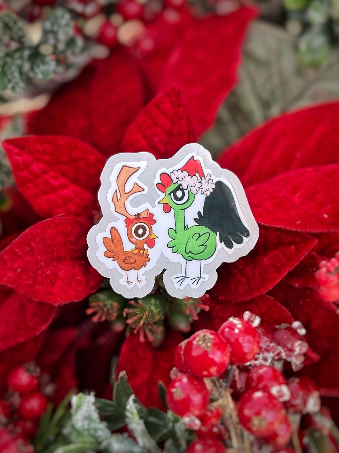 The Grinch Chicken Sticker: Christmas Sticker, Stocking Stuffer, Funny ...