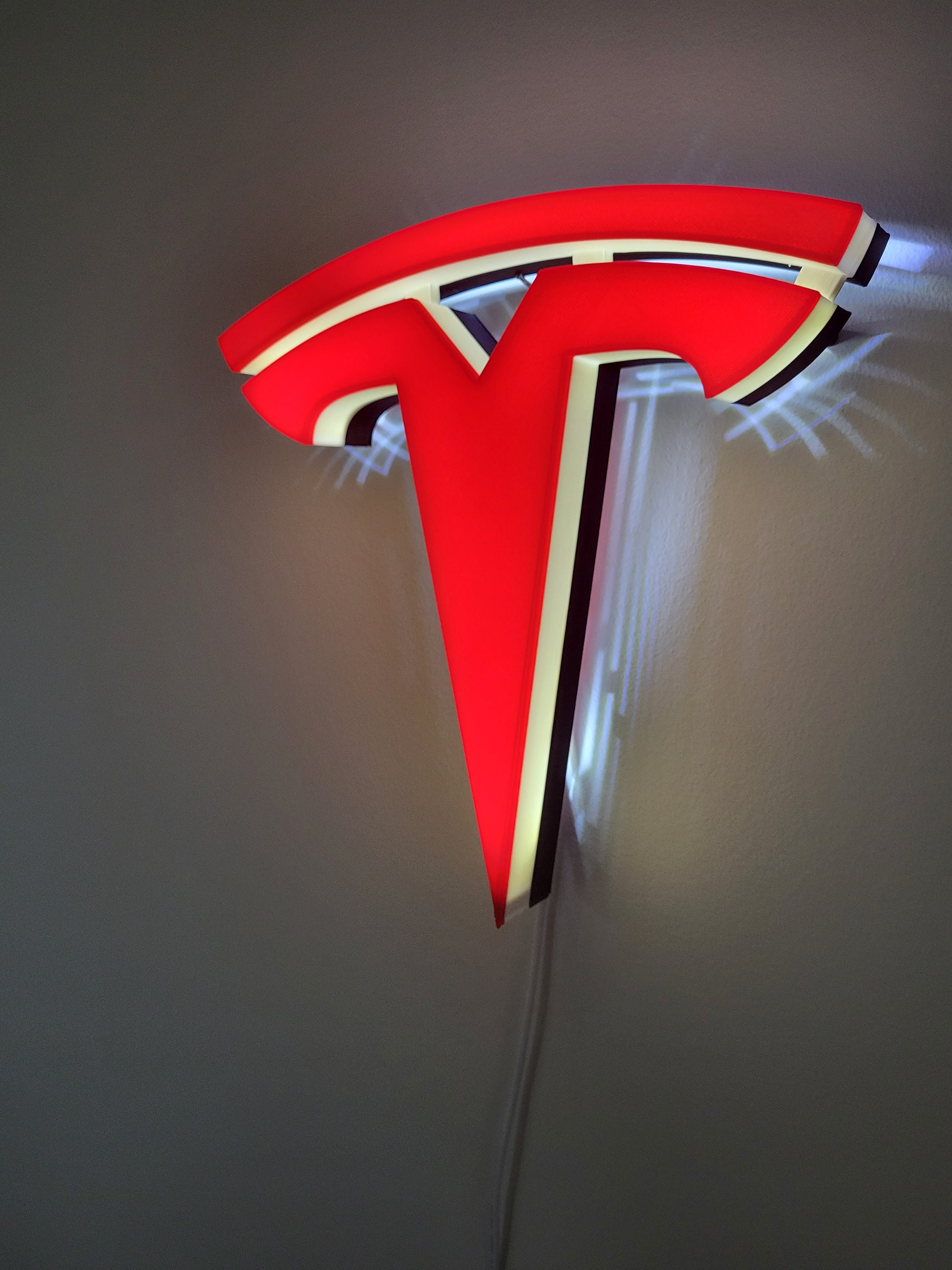 TESLA LED Light Sign - Etsy