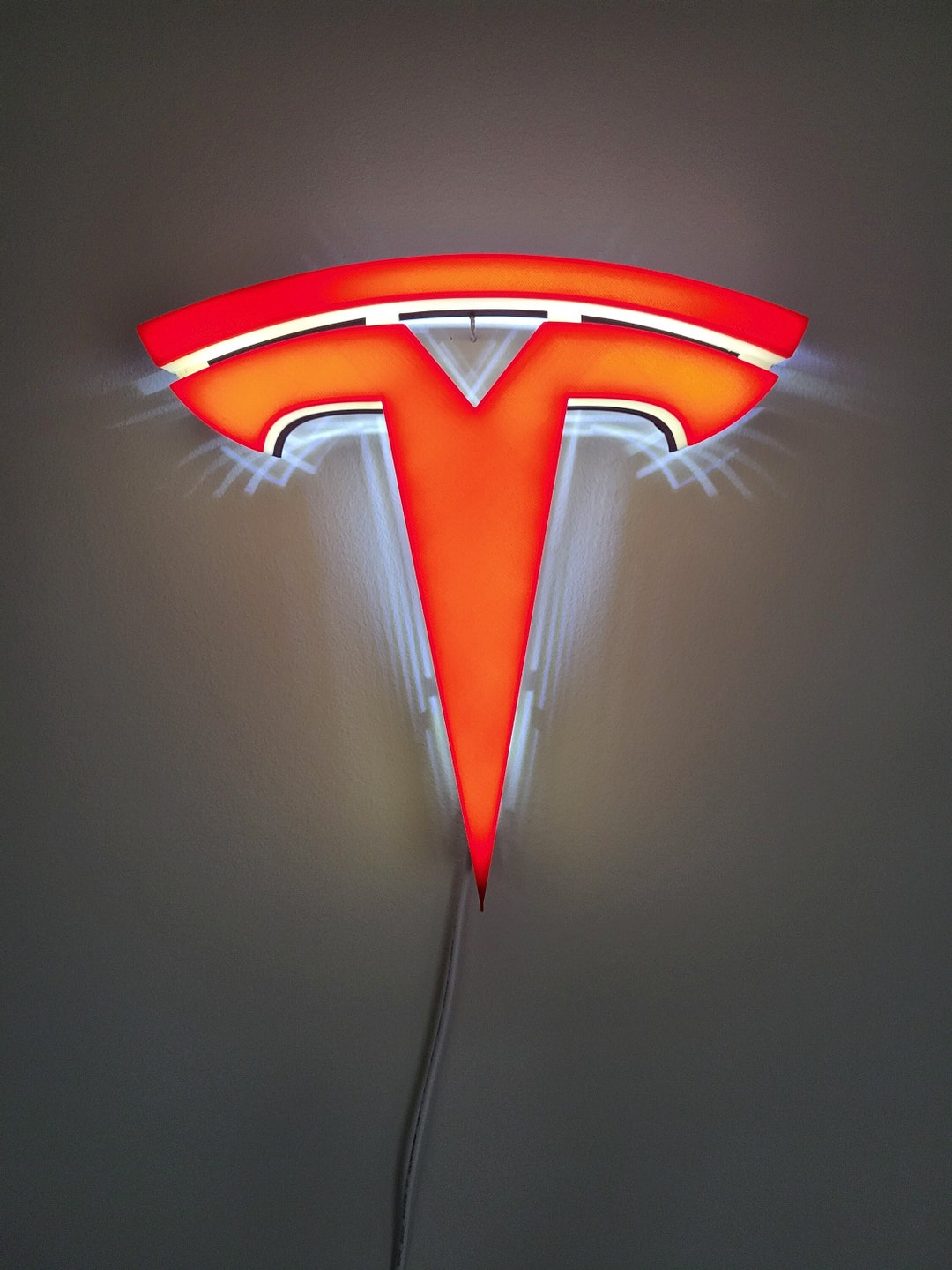TESLA LED Light Sign - Etsy