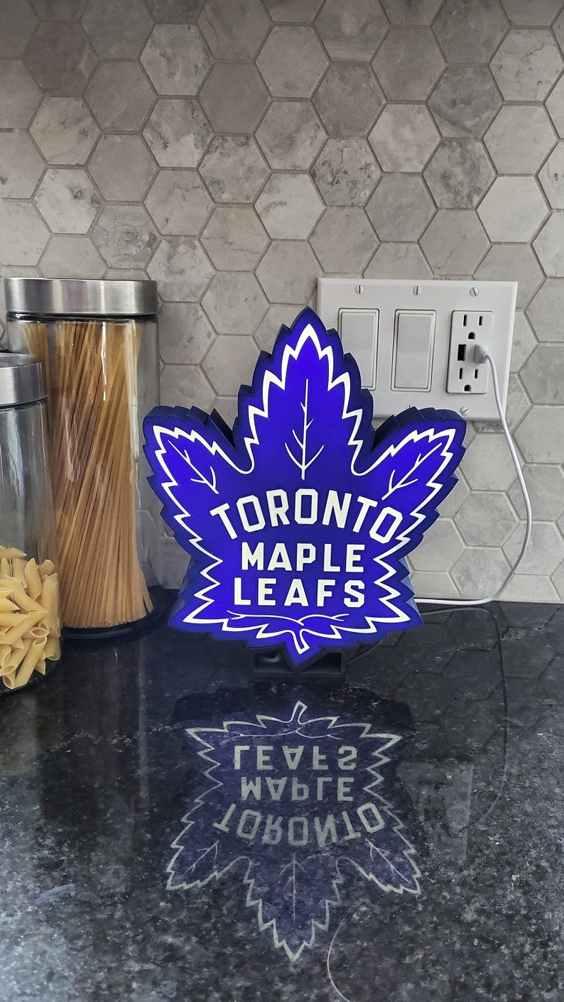 Toronto Maple Leafs LED Sign: NHL Hockey Lightbox, Man Cave Decor - Etsy