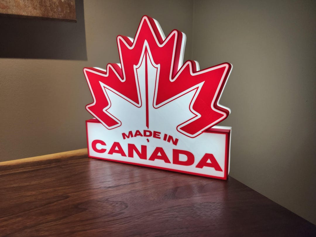 Made in CANADA Sign With Light - LED Lightbox - Etsy