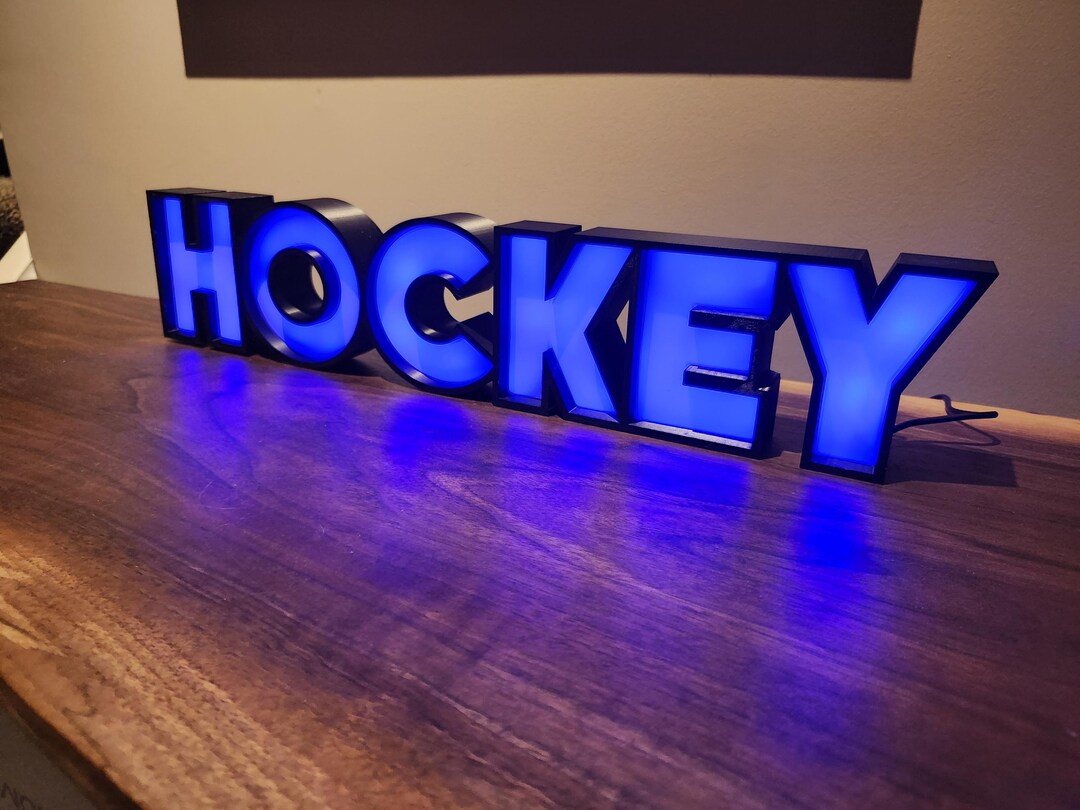 Custom Hockey Sign LED Powered by a USB Type A Plug (standard Orginal ...