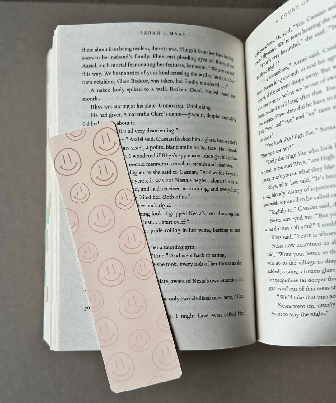 Monochromatic Smiley Bookmark Book Lover Gift Bookmark Friendship ...
