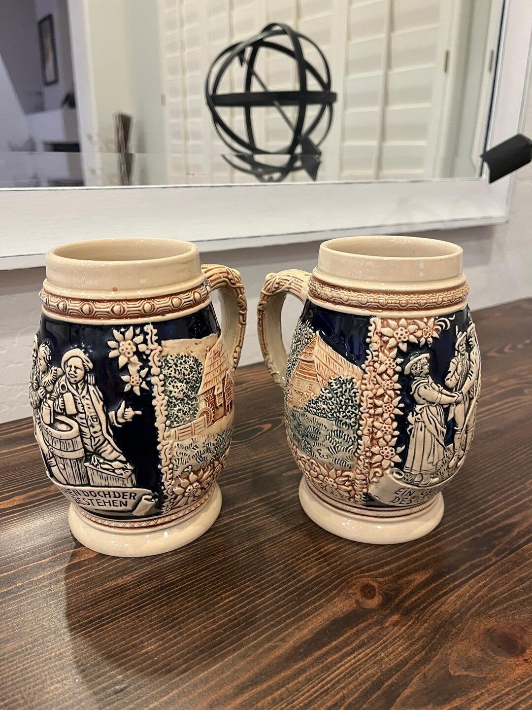 Set of 2 Authentic Vintage West German Beer Steins - Etsy