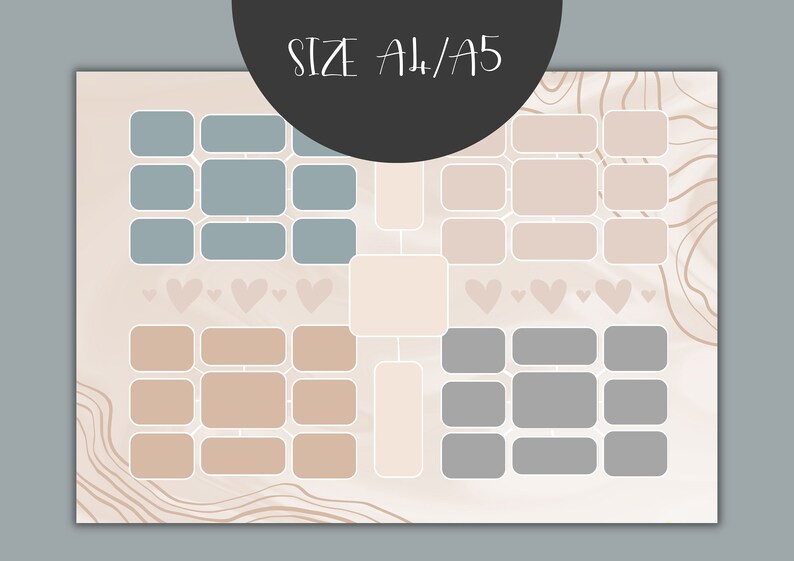 Mind Map Template Mind Mapping Brainstorming Download PDF A4-A5 - Etsy ...