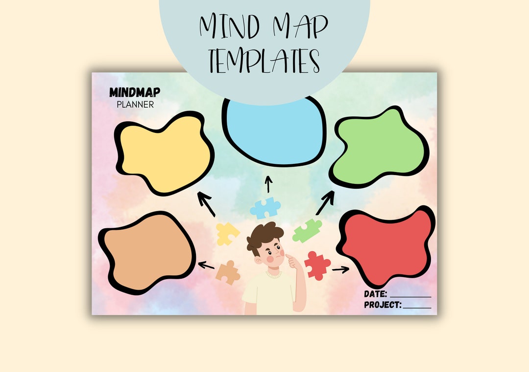 Mind Map Template Download PDF A4-A5 - Etsy