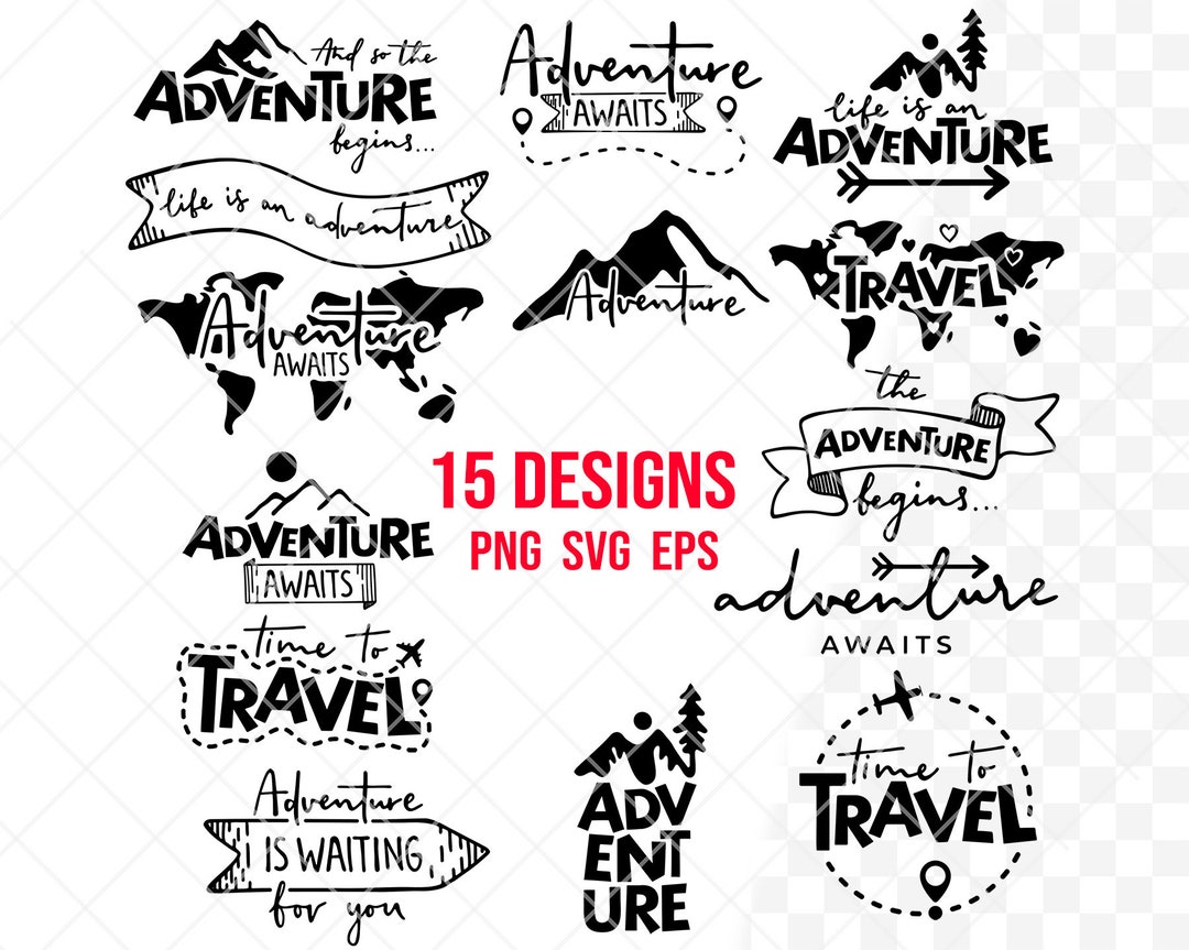 Adventure Svg Bundle, Travel Quotes Svg, Travel Svg, Mountain Png ...
