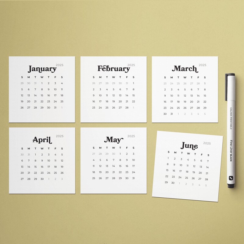 Mini Calendar - Etsy