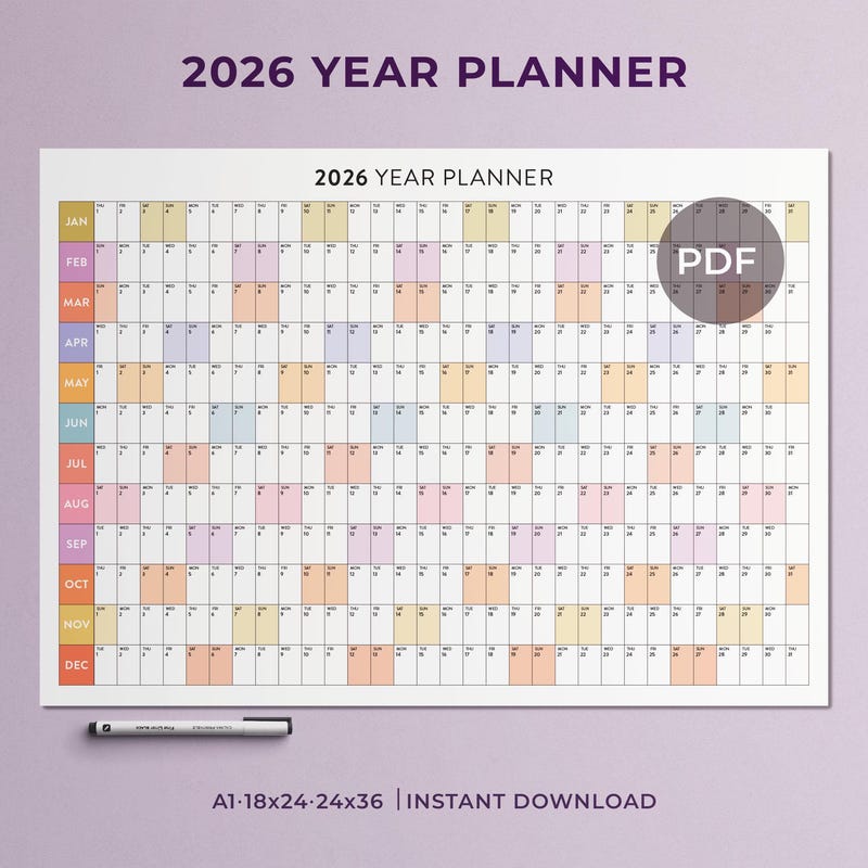 24 Month Planner Calendar - Etsy