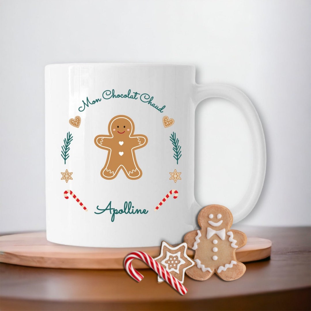 Mug En Céramique De Noël Personnalisé, Modèle Chocolat Chaud, Bonhomme ...