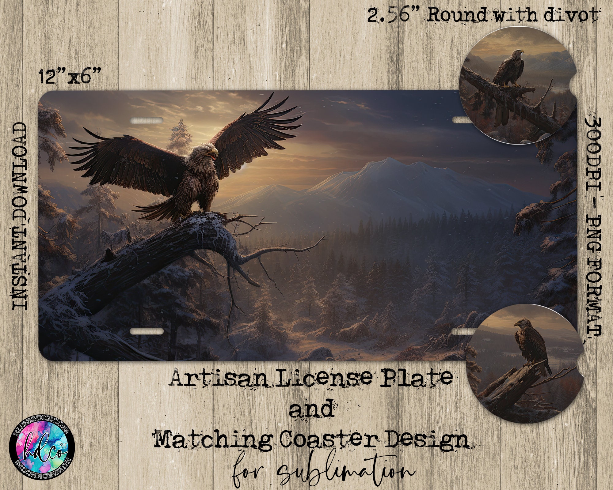 Eagles PNG, Artisan License Plate and Coasters, Digital Download Only ...