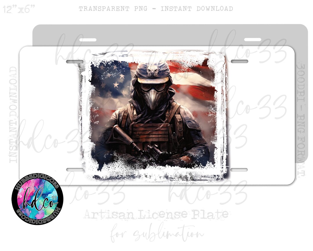Eagle Helmet Soldier PNG, Artisan License Plate, Digital Download Only ...