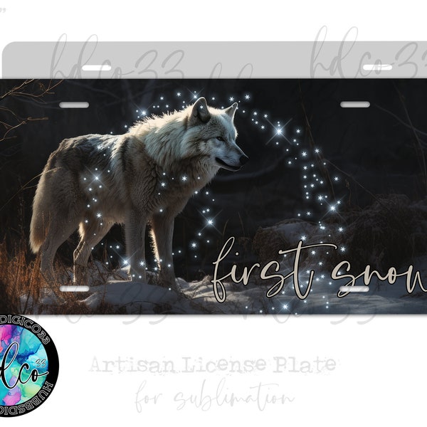 Wolf License Plate - Etsy