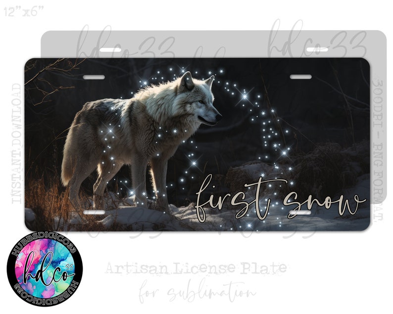 White Wolf PNG, Artisan License Plate, Digital Download Only - Etsy