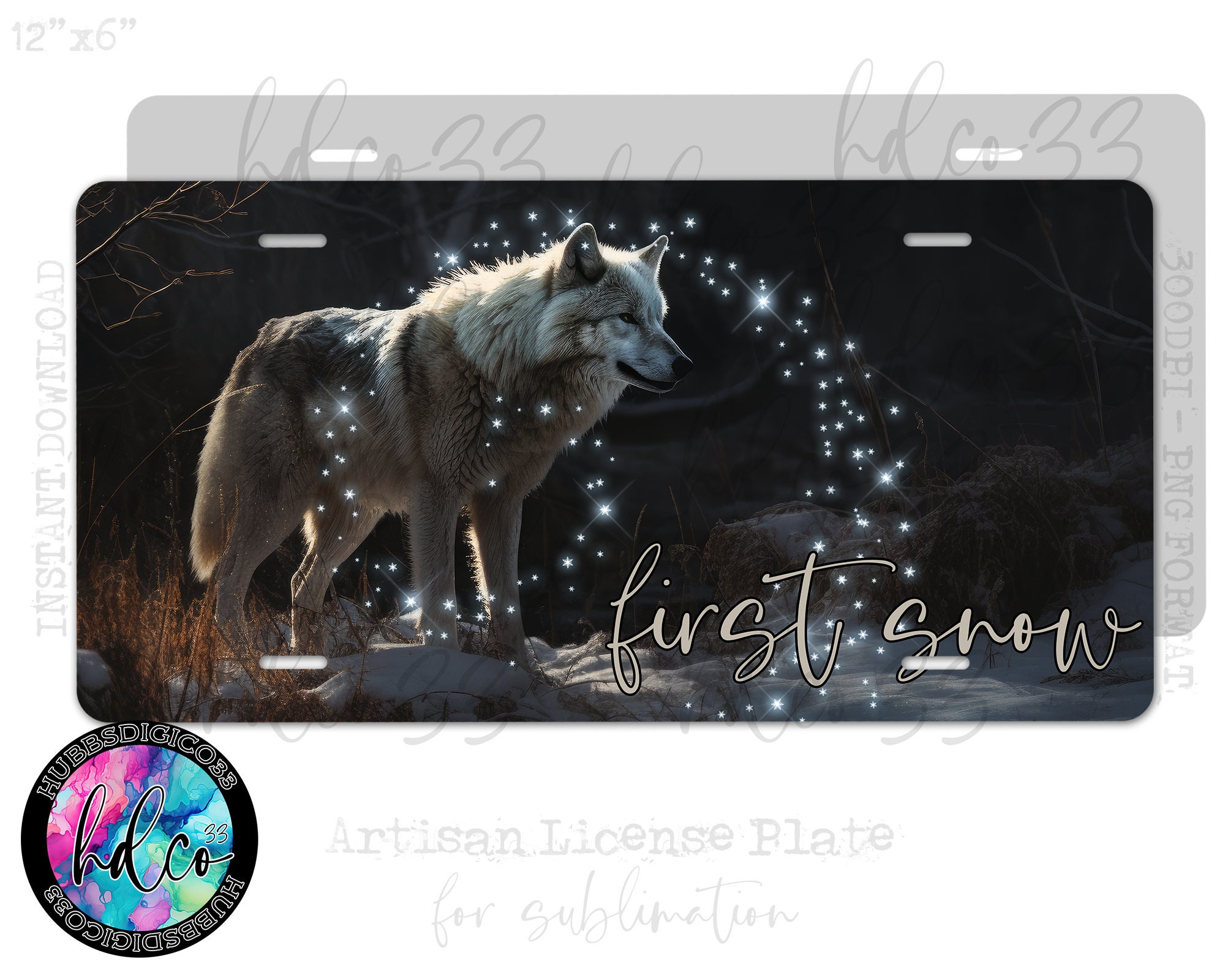 White Wolf PNG, Artisan License Plate, Digital Download Only - Etsy