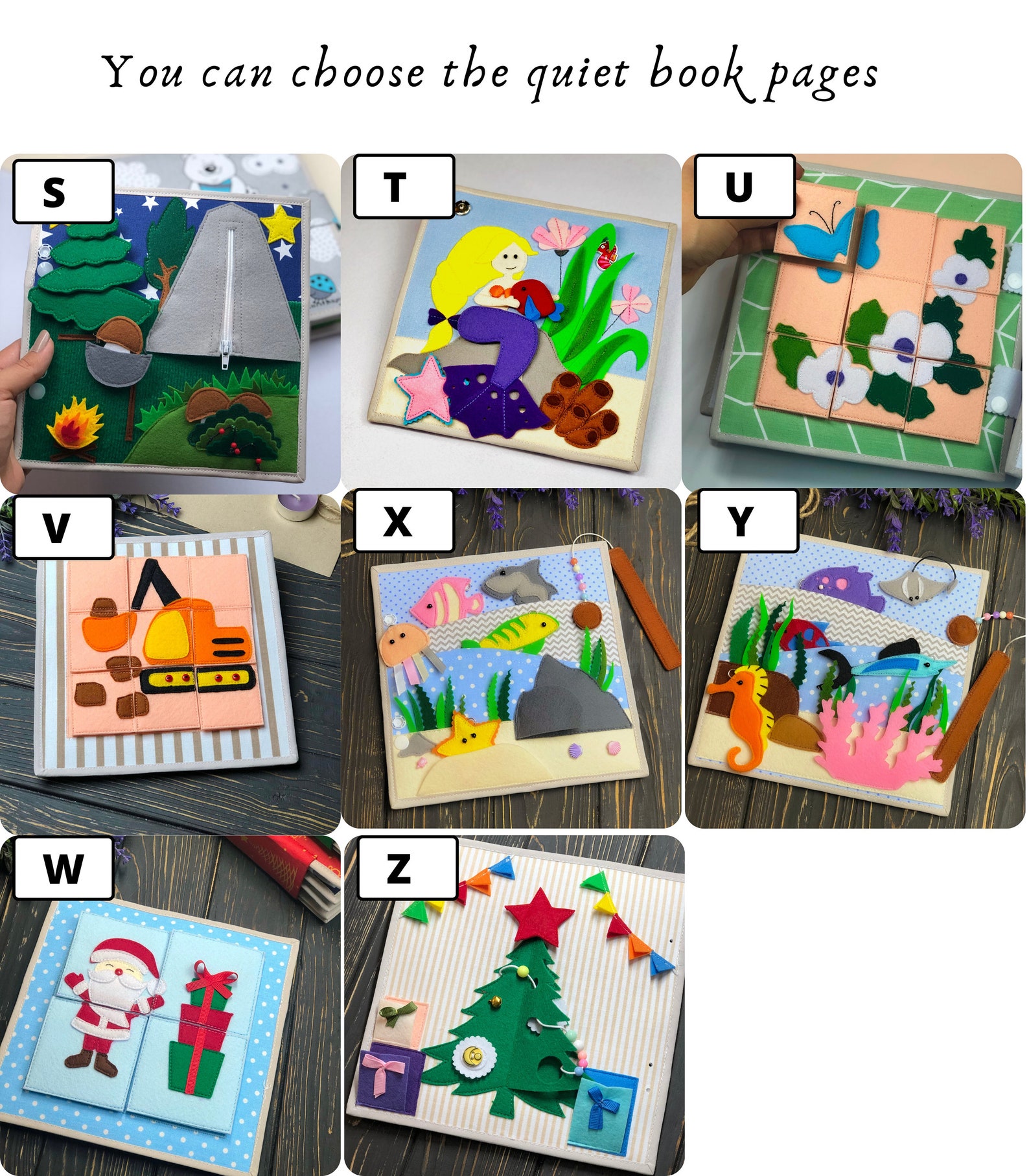 Montessori Toys Toddler Quiet Felt Book Educational Handmade ...
