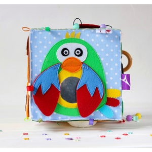 Soft Sensory Cube Toddlers Montessori Toy Fine Motor Skills Development ...