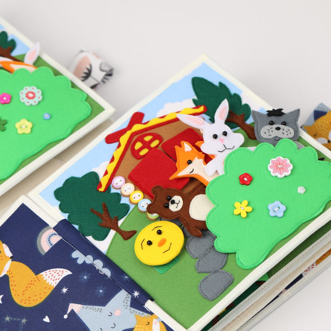 Fidget Toys Felt Activity Sensory Baby Board Custom Felt Books ...