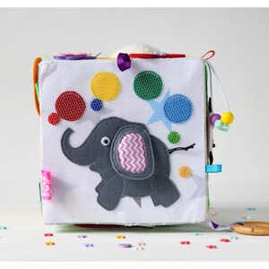 Soft Sensory Cube Toddlers Montessori Toy Fine Motor Skills Development ...