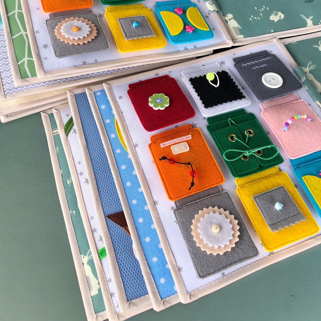 Busy Book Toddler Sensory Toys Activity Fine Motor Skill Tactile Work ...