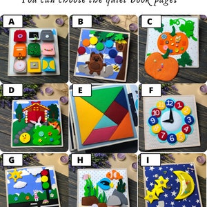 Montessori Toys Toddler Quiet Felt Book Educational Handmade ...