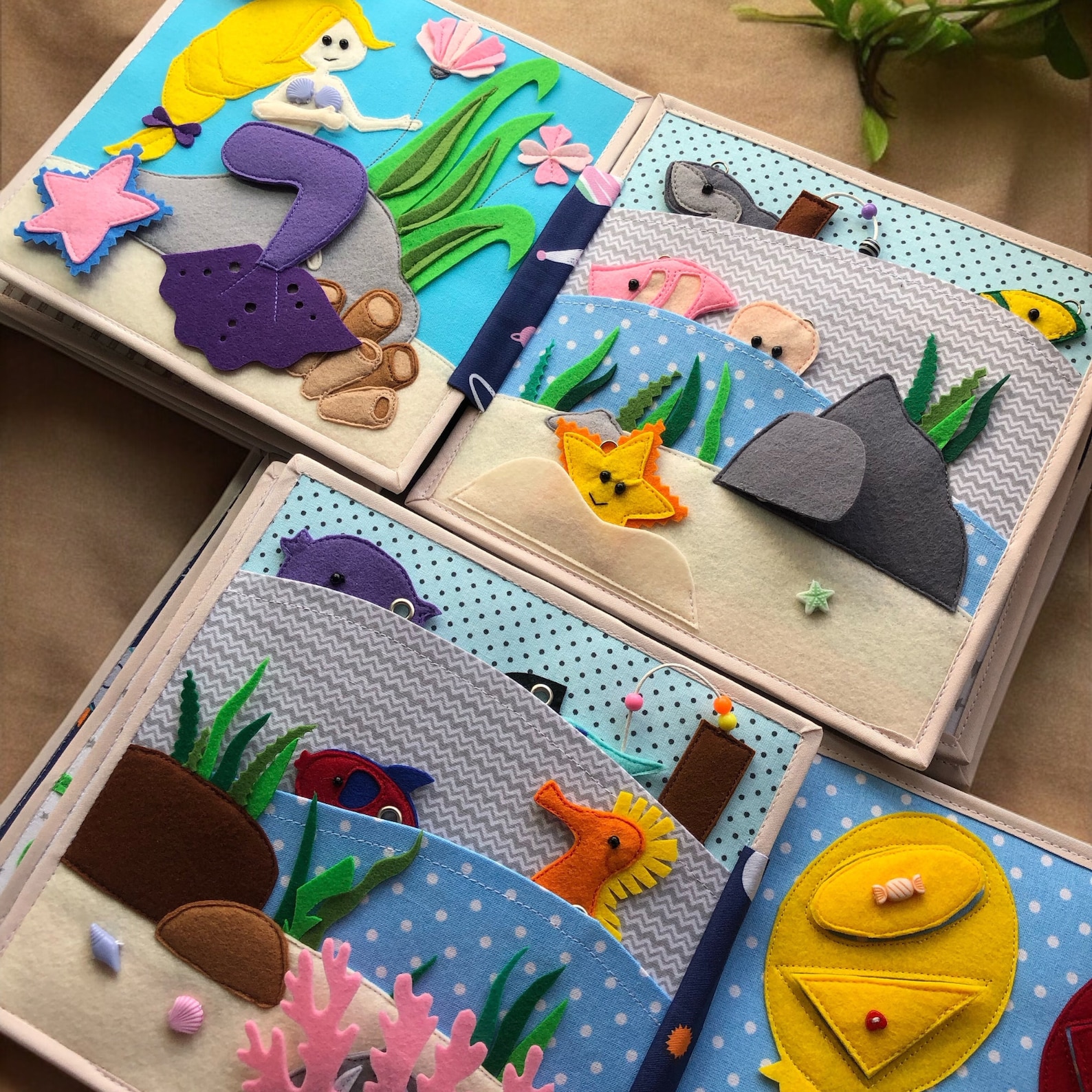 Montessori Toys Toddler Quiet Felt Book Educational Handmade ...