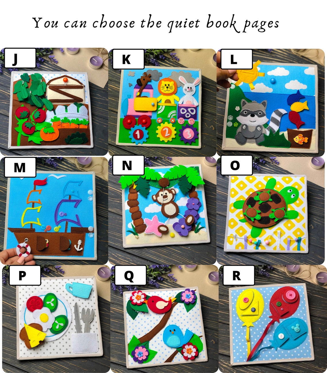 Montessori Toys Toddler Quiet Felt Book Educational Handmade ...