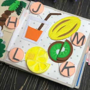 Montessori Felt Alphabet Book Educational Toy, ABC Learning, Tactile ...