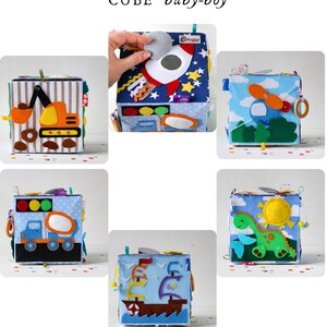 Soft Sensory Cube Toddlers Montessori Toy Fine Motor Skills Development ...