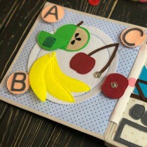 Montessori Felt Alphabet Book Educational Toy, ABC Learning, Tactile ...