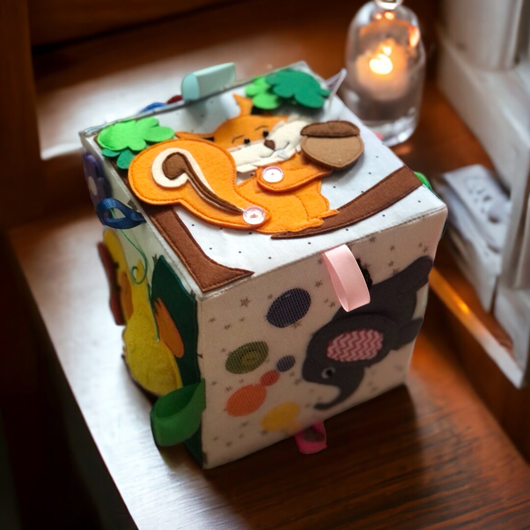 Soft Board - Montessori Busy CUBE for Toddlers - Quiet Cube Baby ...