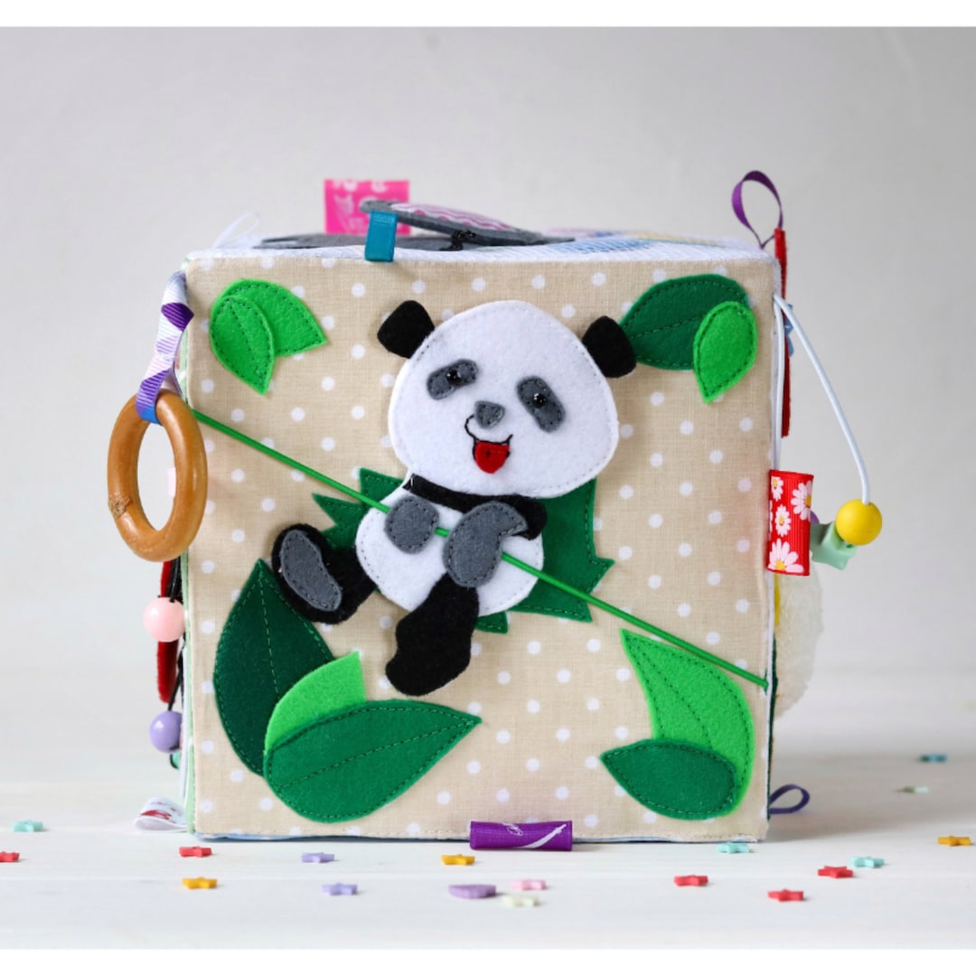 Soft Sensory Cube Toddlers Montessori Toy Fine Motor Skills Development ...