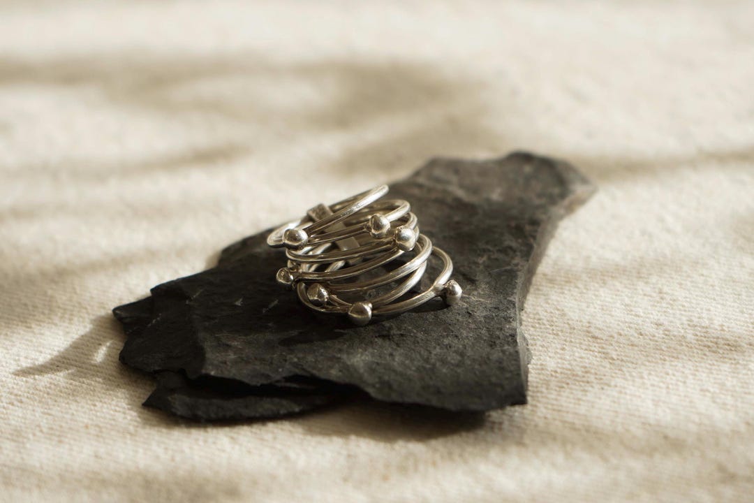Silver Stacking Ring | 925 Blob Ring | Size 6.5 | Vintage Kinetic ...