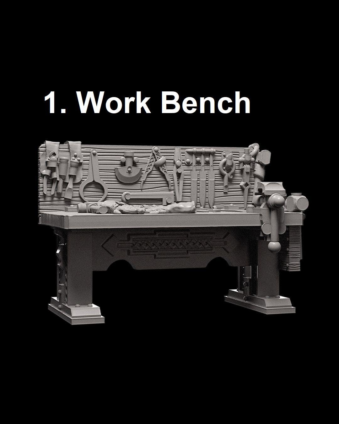 32mm Props Workbench Anvil Weapons Rack Stalagmite Grind Rock Pillar ...