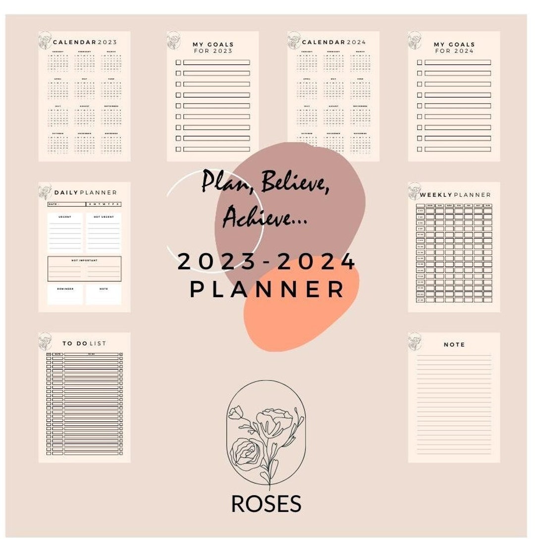 Digital / Printable 2023 2024 Planner Personal Notebook. - Etsy