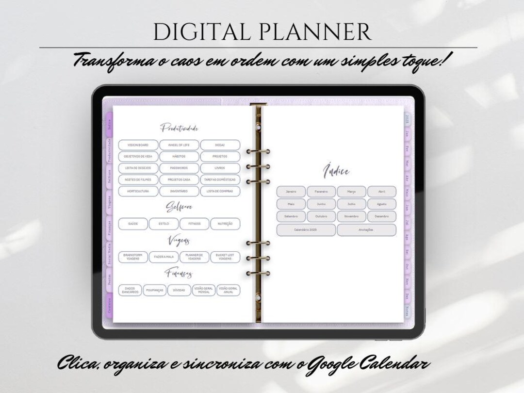 2025 Digital Planner in PORTUGUESE Planner/agenda Productivity ...