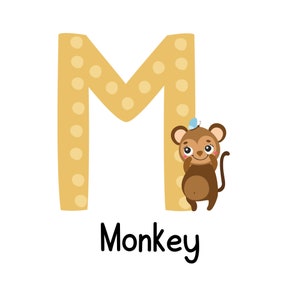 Cute Animal Alphabet Decoration DIGITAL DOWNLOAD Posters, Alphabet ...