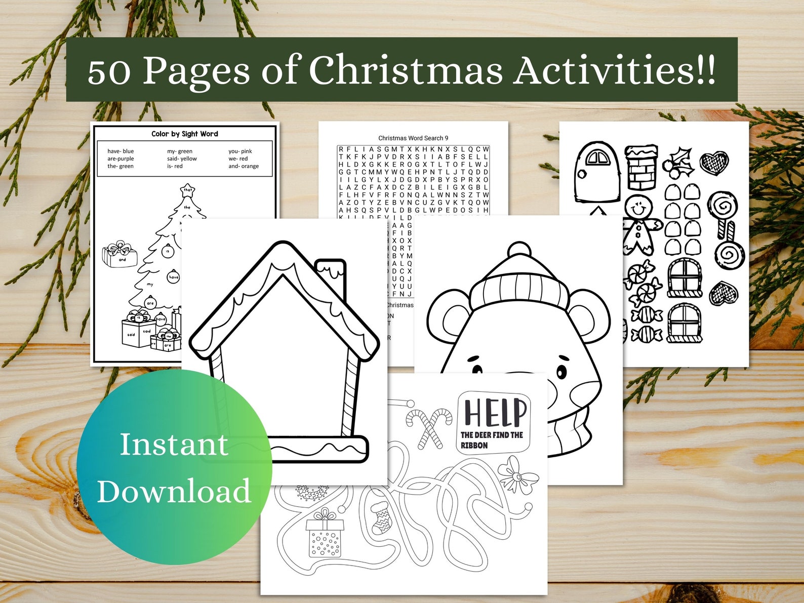 50 Printable Christmas Activity Bundle, Christmas Activity Bundle ...
