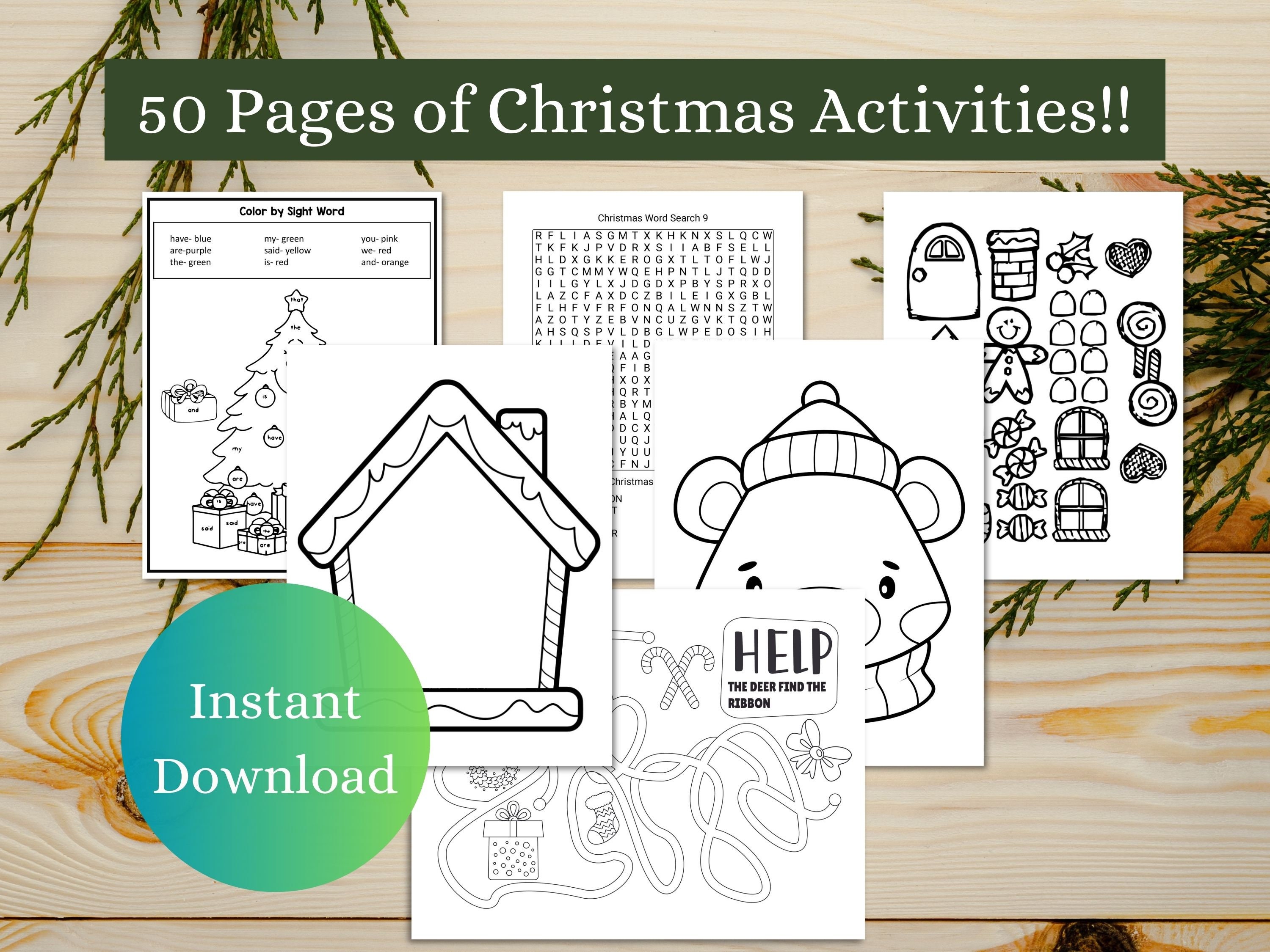 50 Printable Christmas Activity Bundle, Christmas Activity Bundle ...