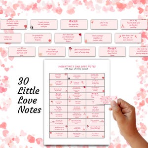 30 Valentine’s Love Notes Printable – DIY Romantic Messages, Lunch Box ...