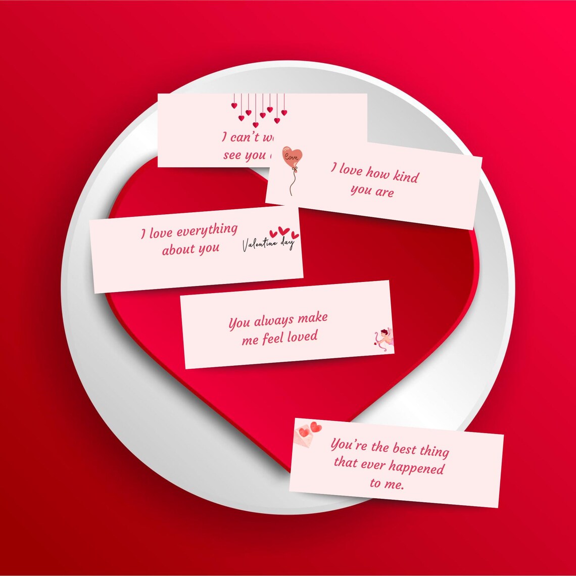 30 Valentine’s Love Notes Printable – DIY Romantic Messages, Lunch Box ...