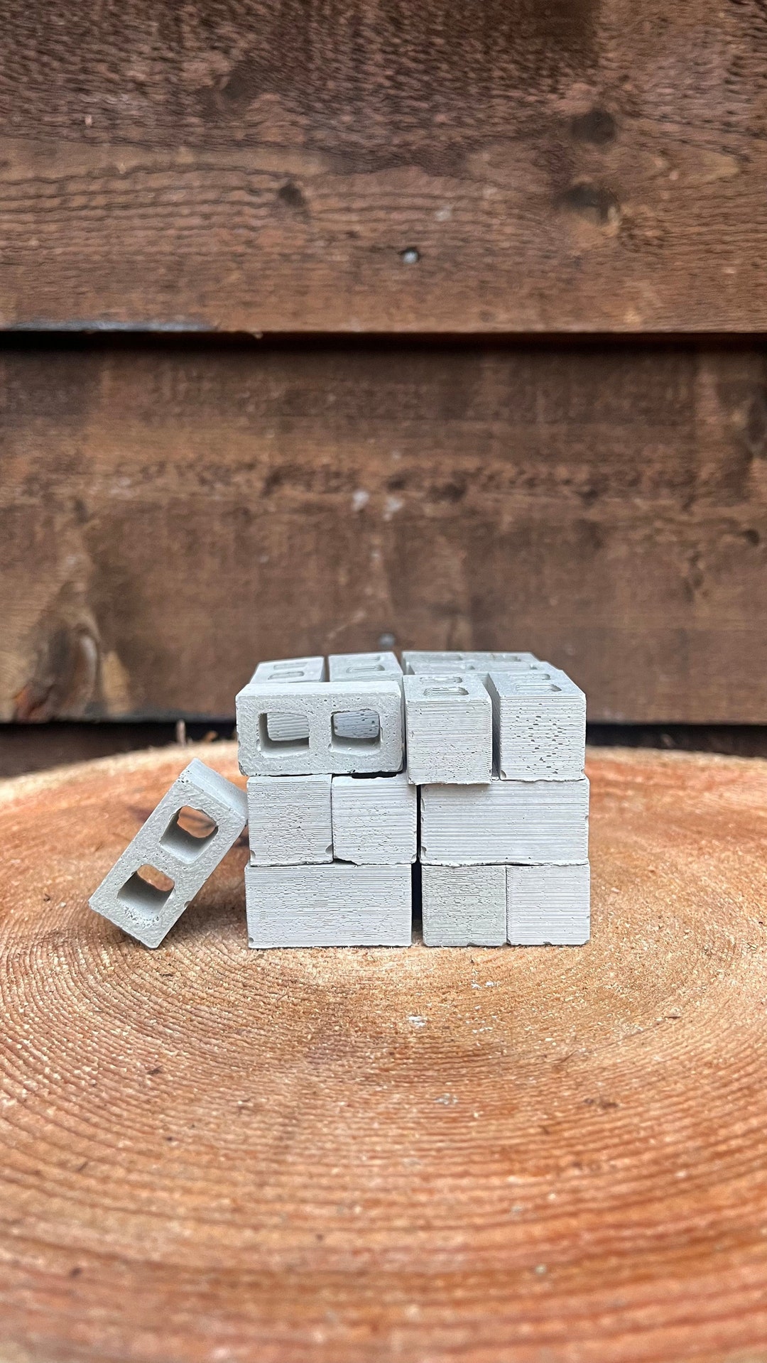 Block Pack of Mini Concrete Toy Blocks Home Décor Scale 1:12 24 Pieces ...