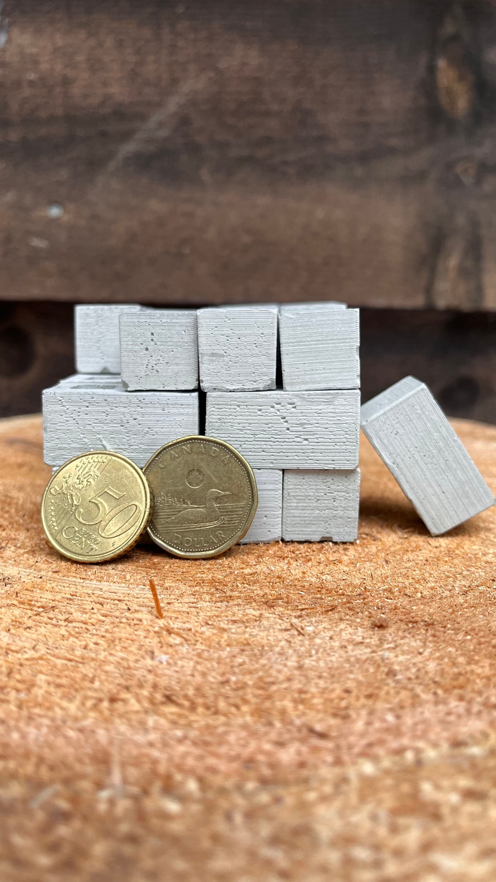 Block Pack of Mini Concrete Toy Blocks Home Décor Scale 1:12 24 Pieces ...