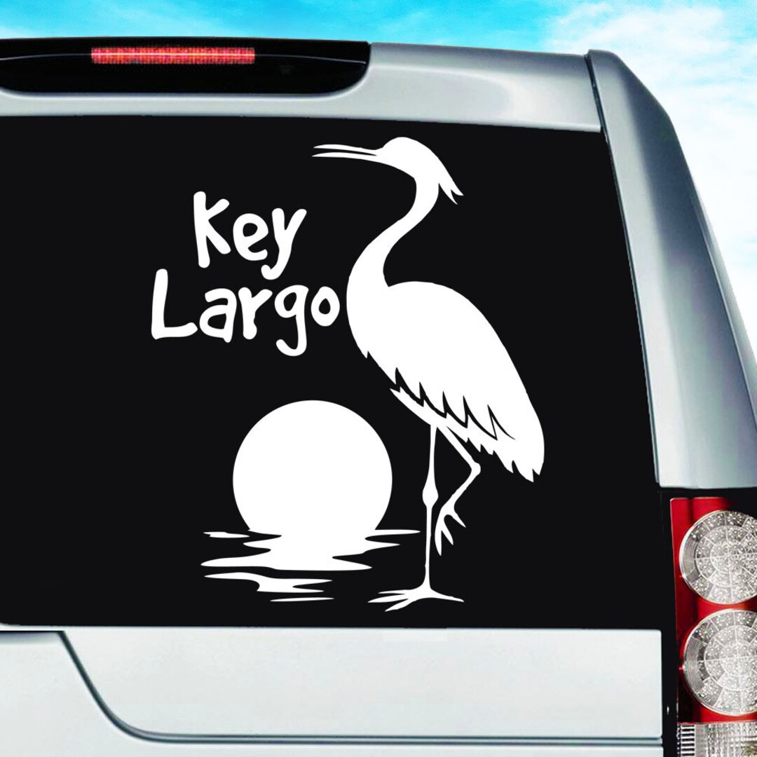 Key Largo Florida Keys Egret Bird Sunset Beach Tropical Car Truck ...