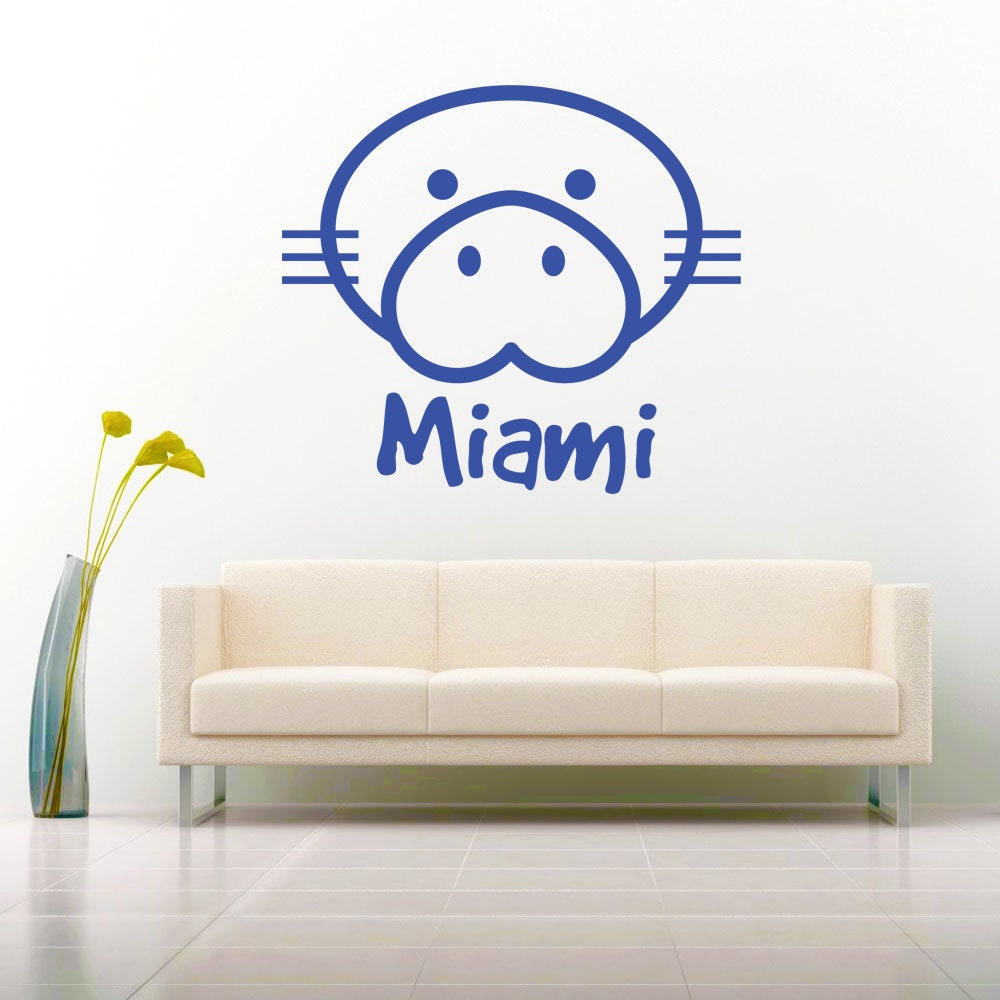 Miami Florida Manatee Florida Car Truck Window Decal Sticker Bumper ...