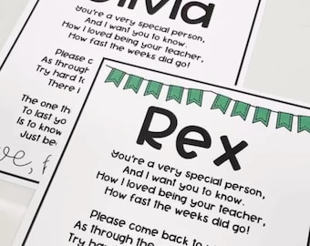 End of the Year Poems to Students - Etsy
